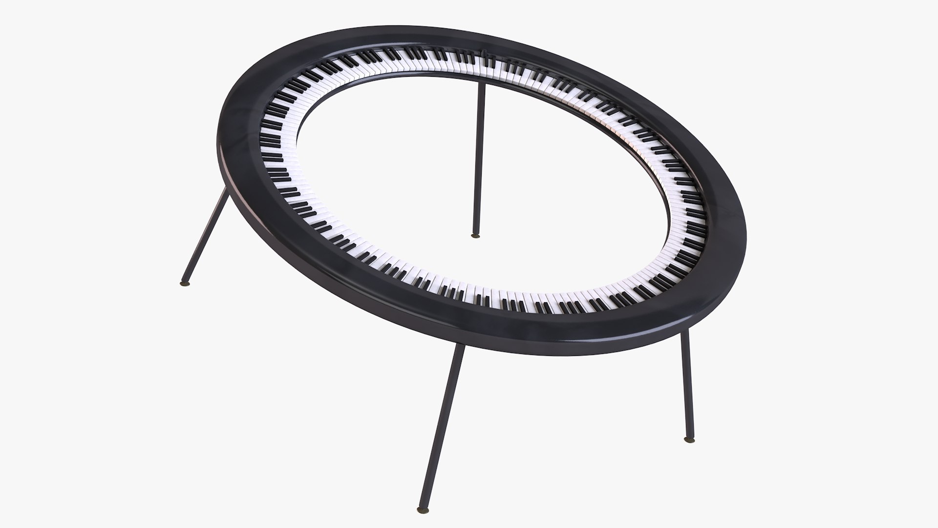 Circle Piano 3D Model - TurboSquid 1902602