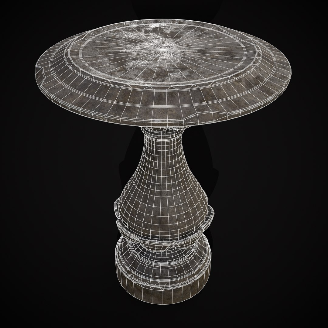 Garden Floral Round Pedestal Model - TurboSquid 2103520