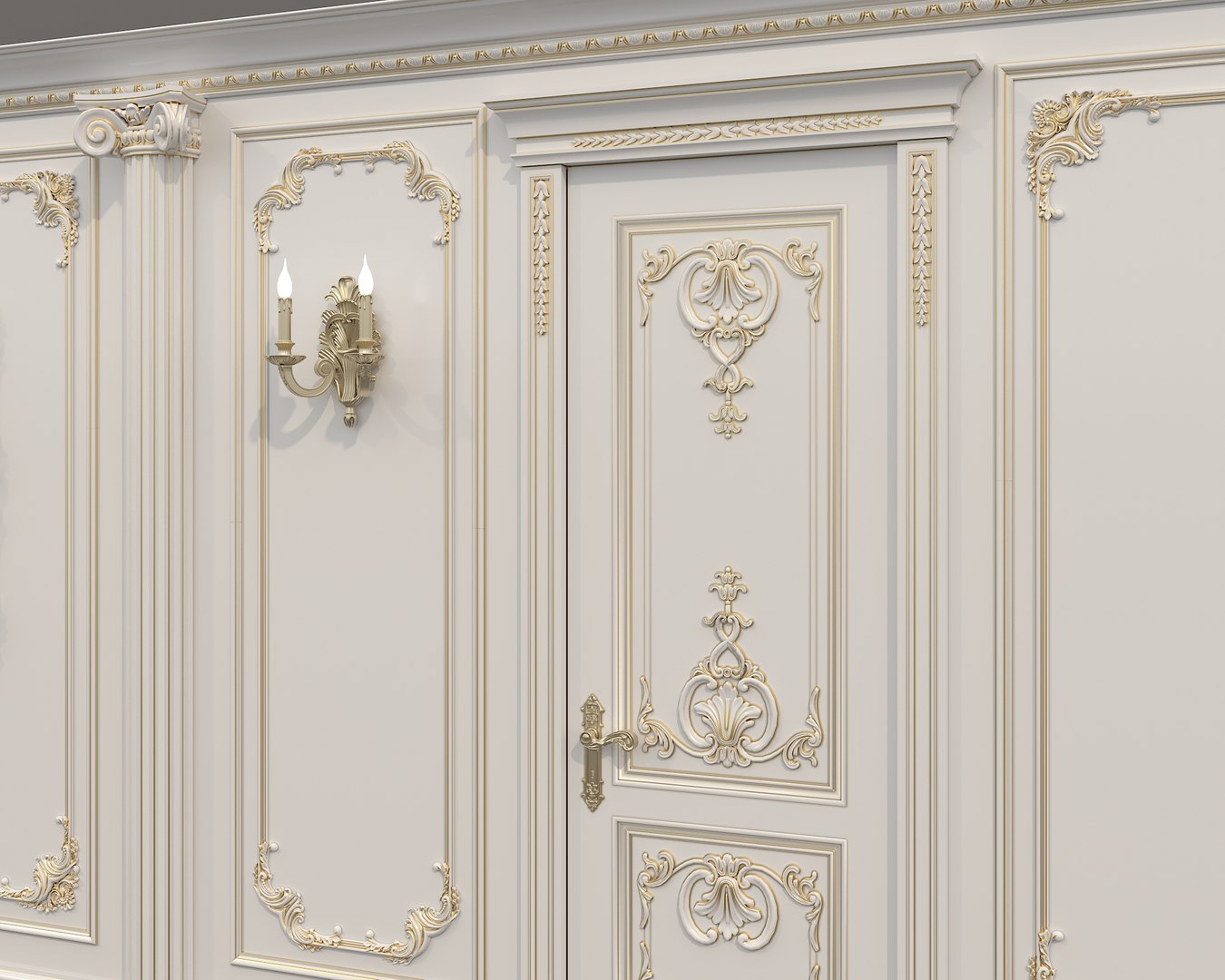 Wall Molding In Classic French Style 50 3D Model - TurboSquid 2394609
