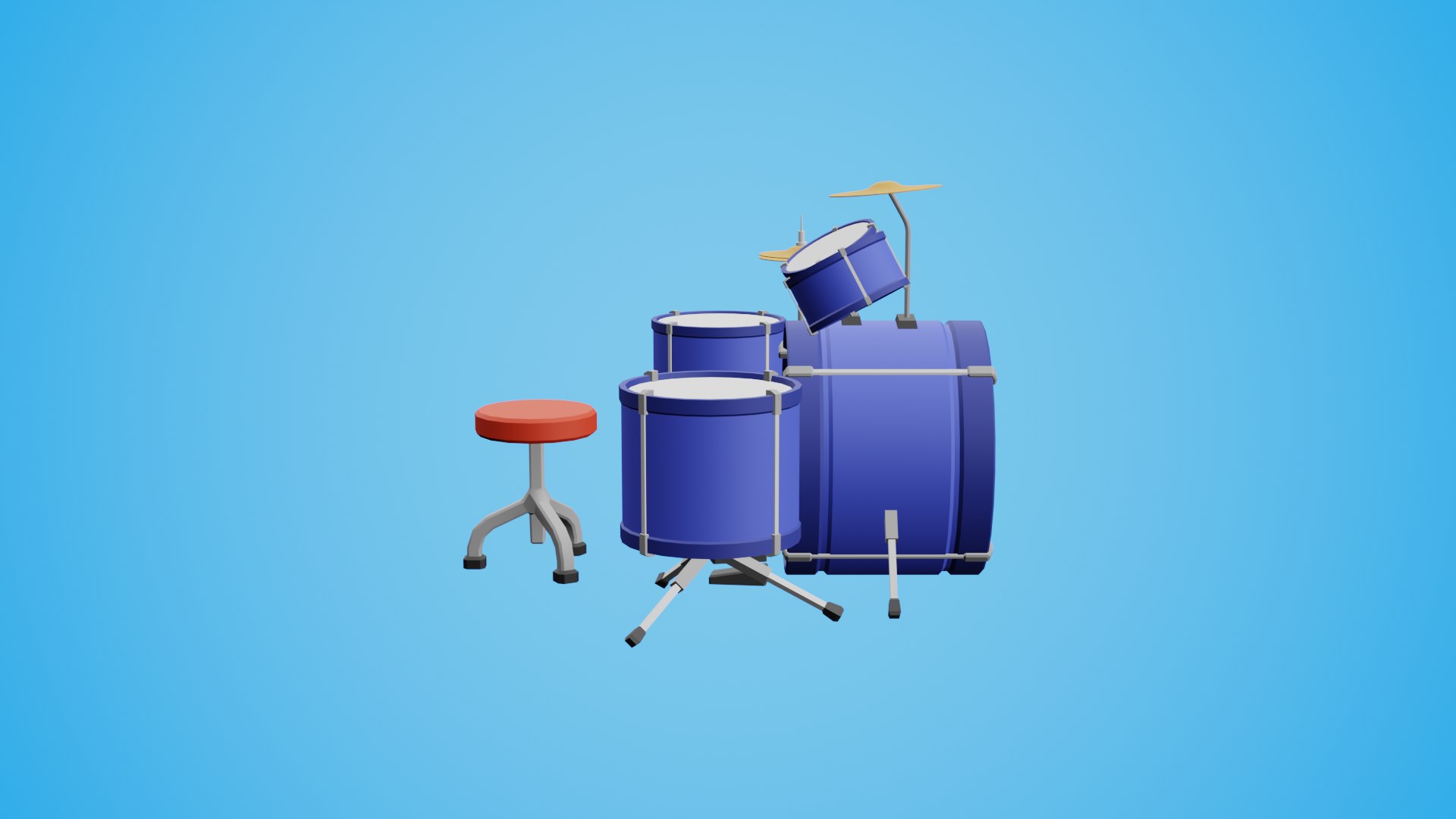 3D Low Poly Drum 1 - TurboSquid 1918554