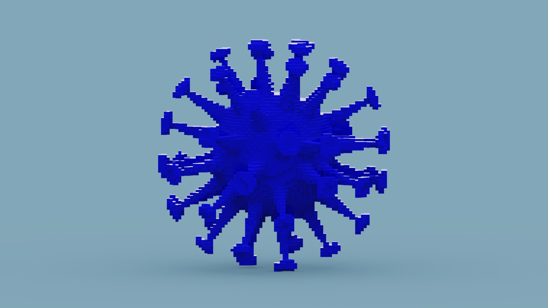 Voxel Blue Virus 3D Model - TurboSquid 1974248