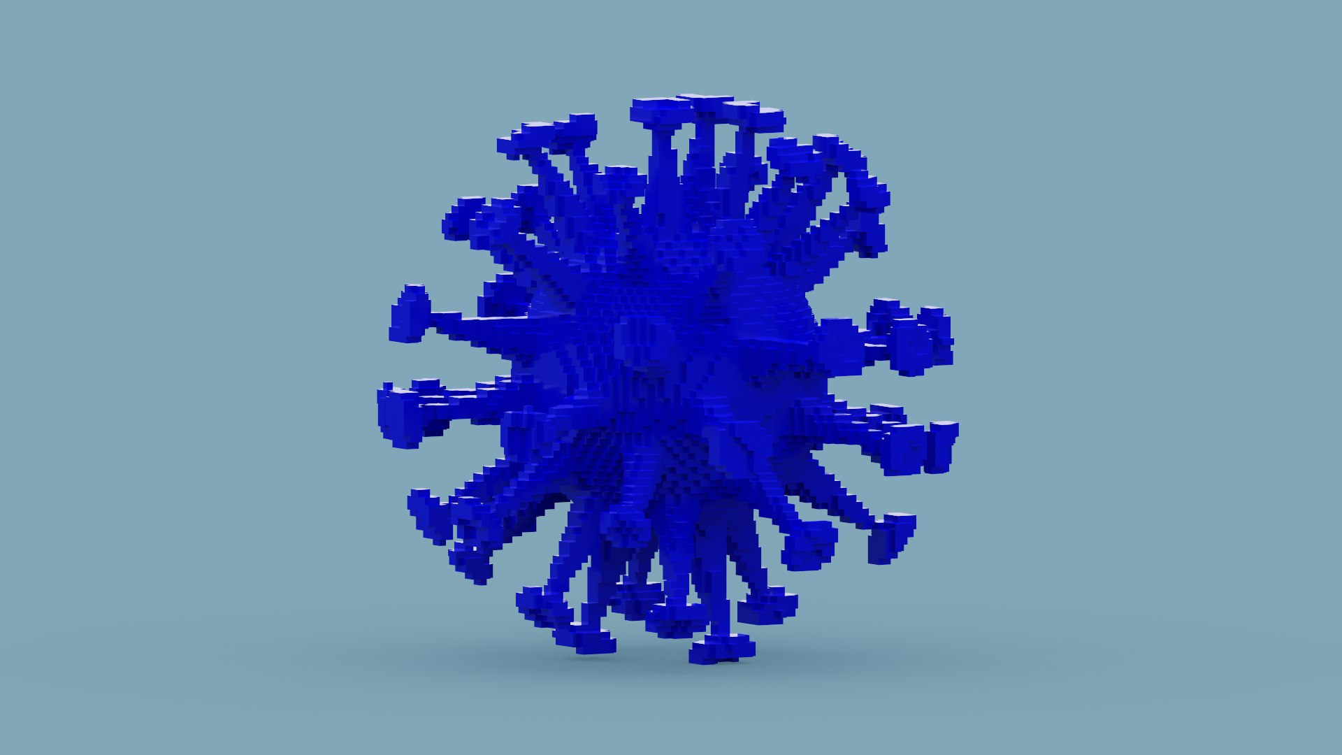 Voxel Blue Virus 3D Model - TurboSquid 1974248