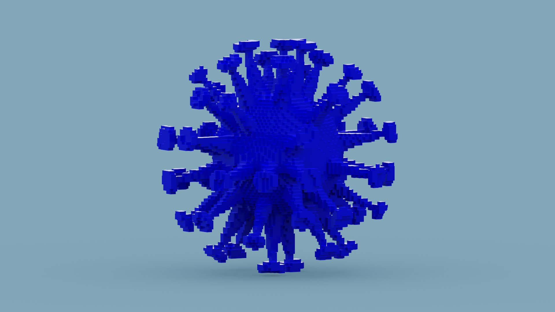 Voxel Blue Virus 3D Model - TurboSquid 1974248
