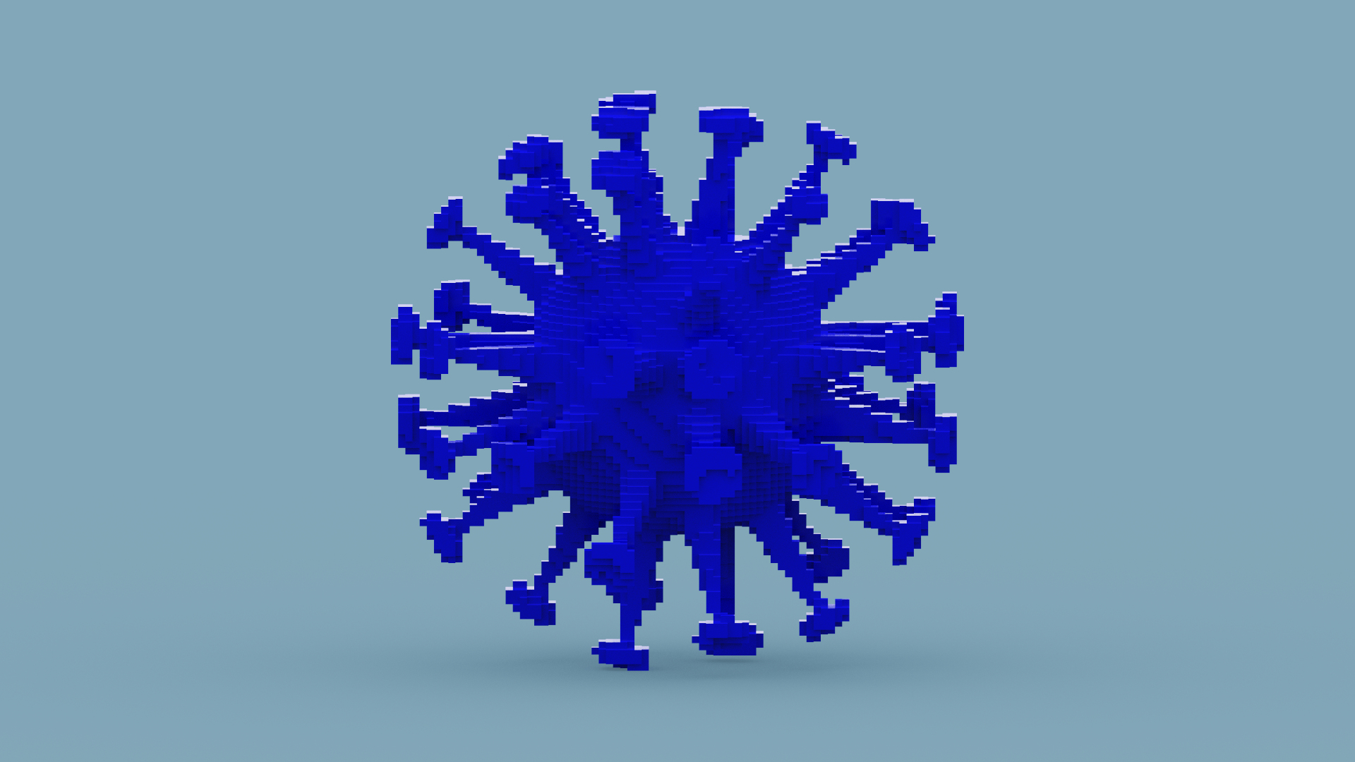 Voxel Blue Virus 3D Model - TurboSquid 1974248