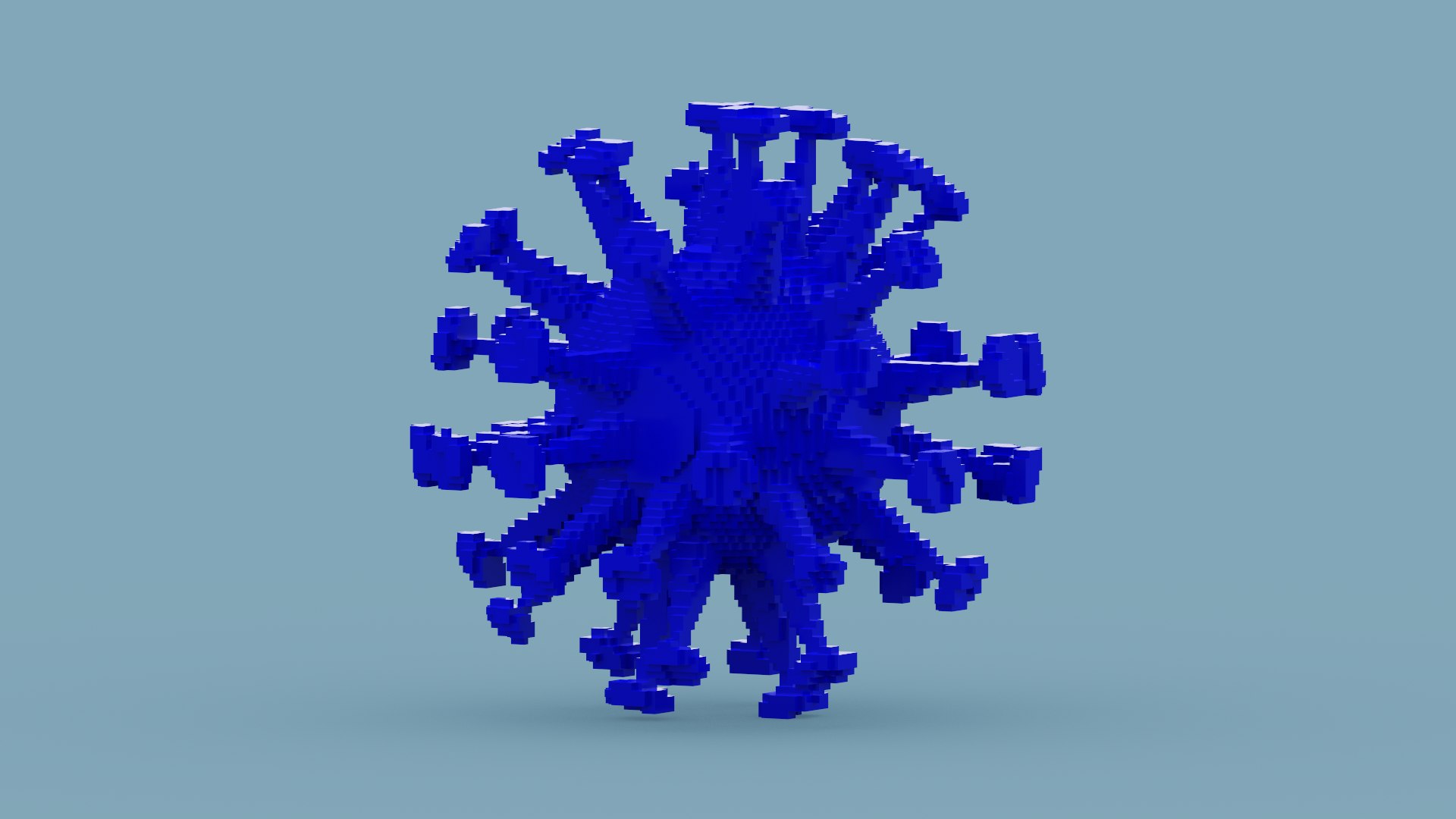 Voxel Blue Virus 3D Model - TurboSquid 1974248