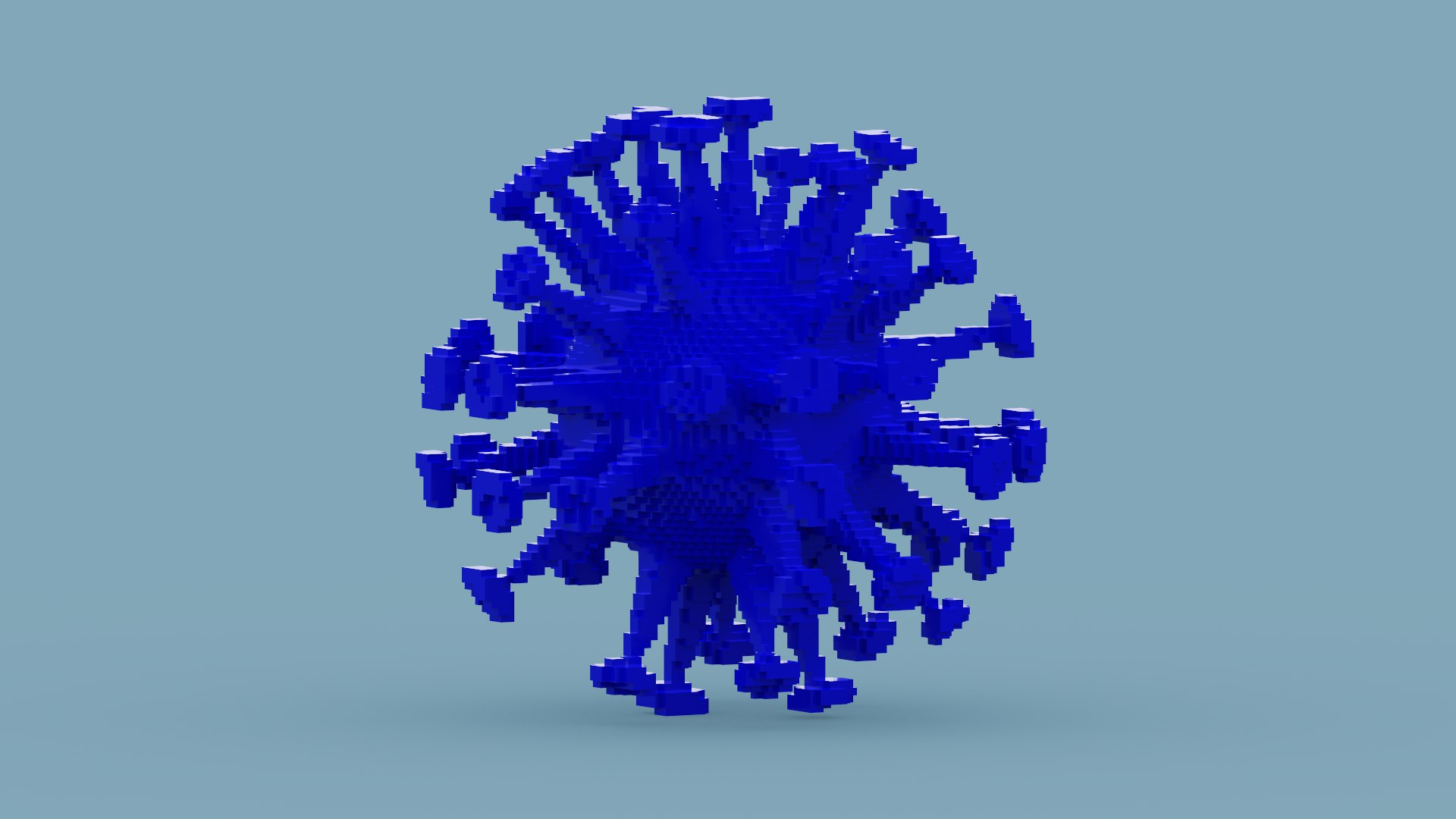 Voxel Blue Virus 3D Model - TurboSquid 1974248