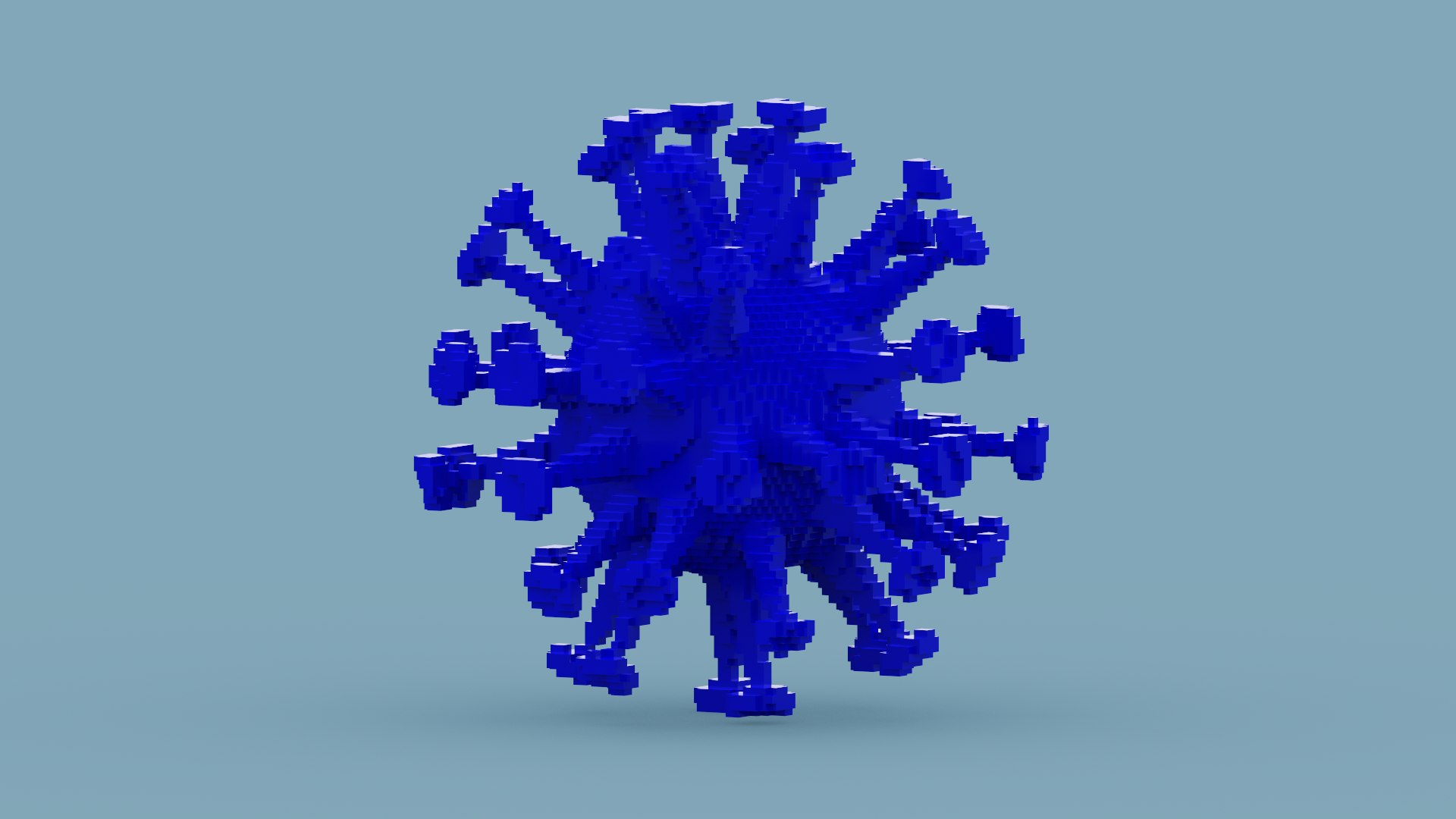 Voxel Blue Virus 3D Model - TurboSquid 1974248