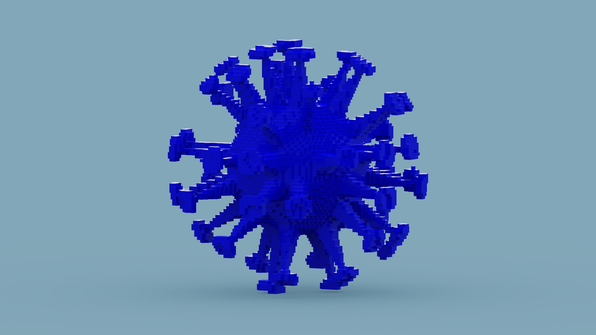 Voxel Blue Virus 3D Model - TurboSquid 1974248