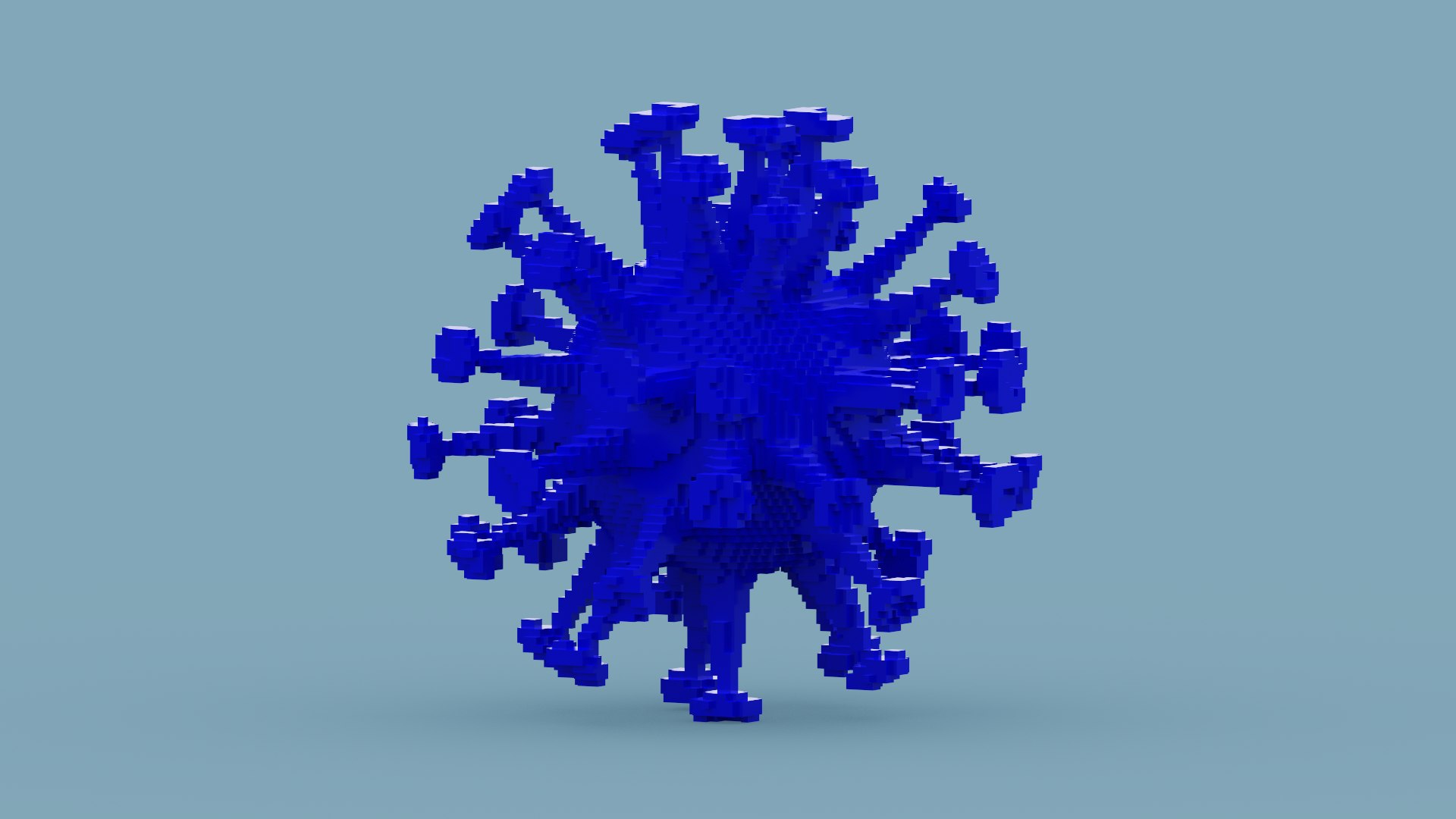 Voxel Blue Virus 3D Model - TurboSquid 1974248