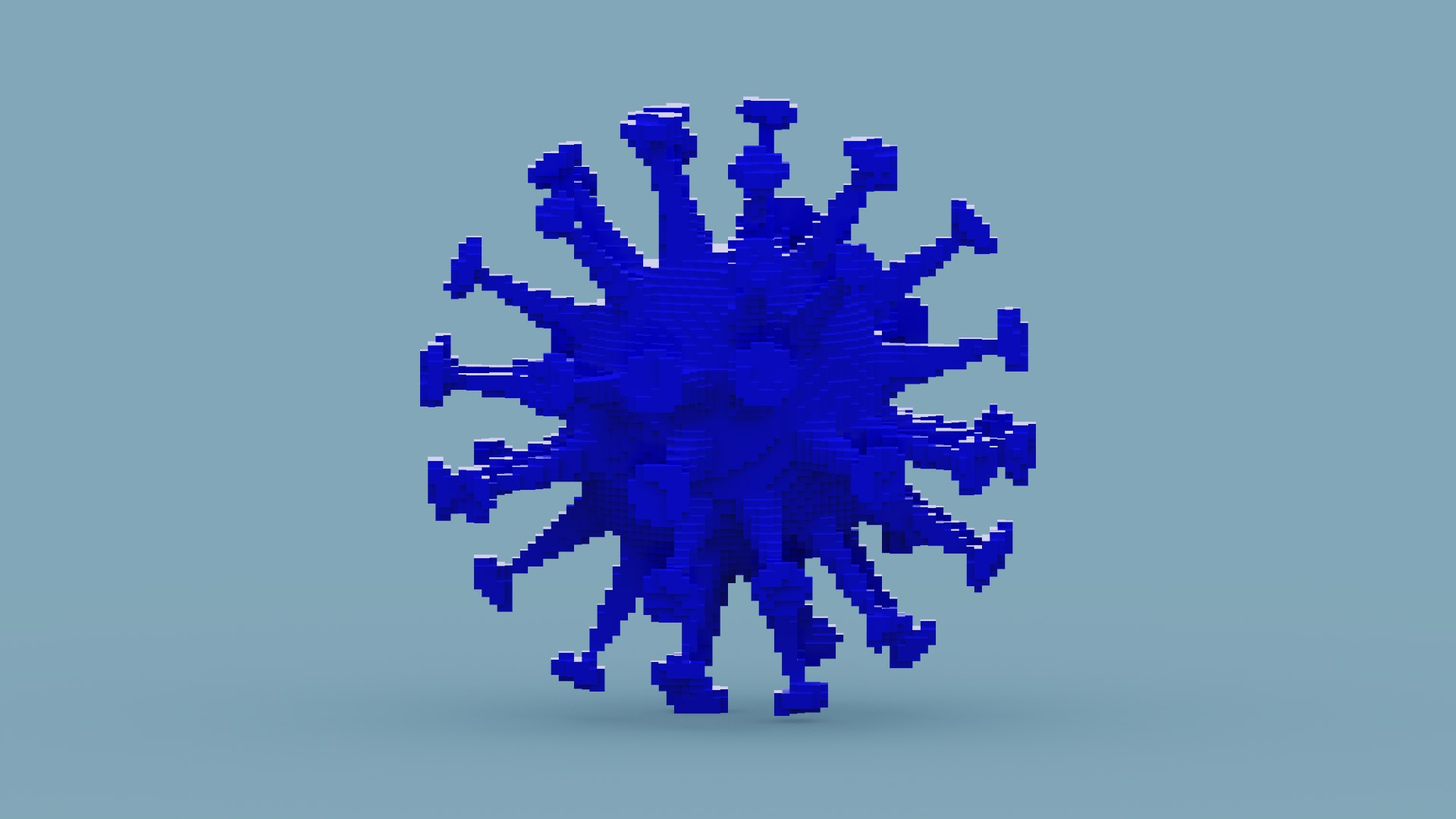 Voxel Blue Virus 3D Model - TurboSquid 1974248