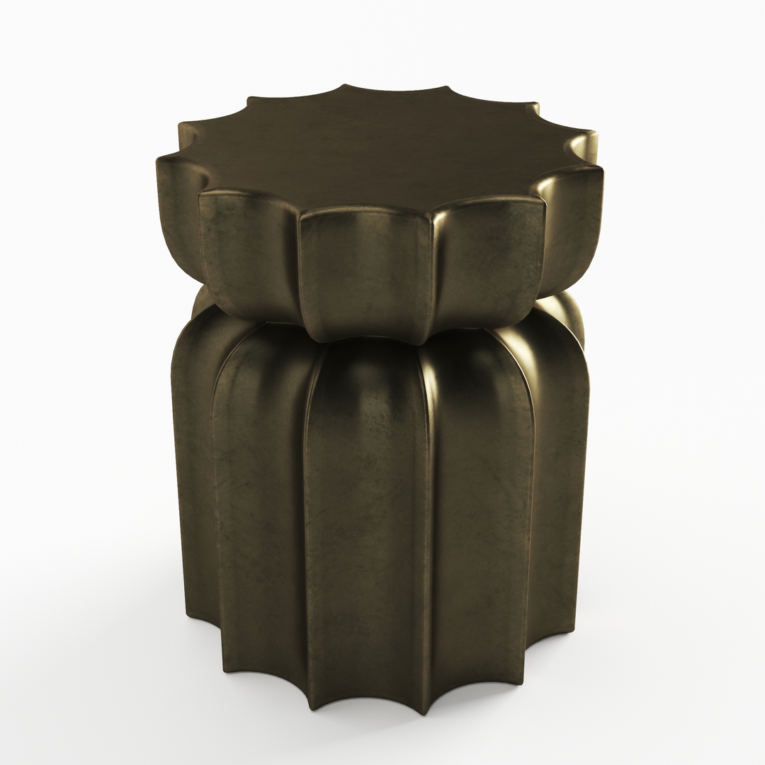 Antique Bronze Side Table Star model - TurboSquid 1836111