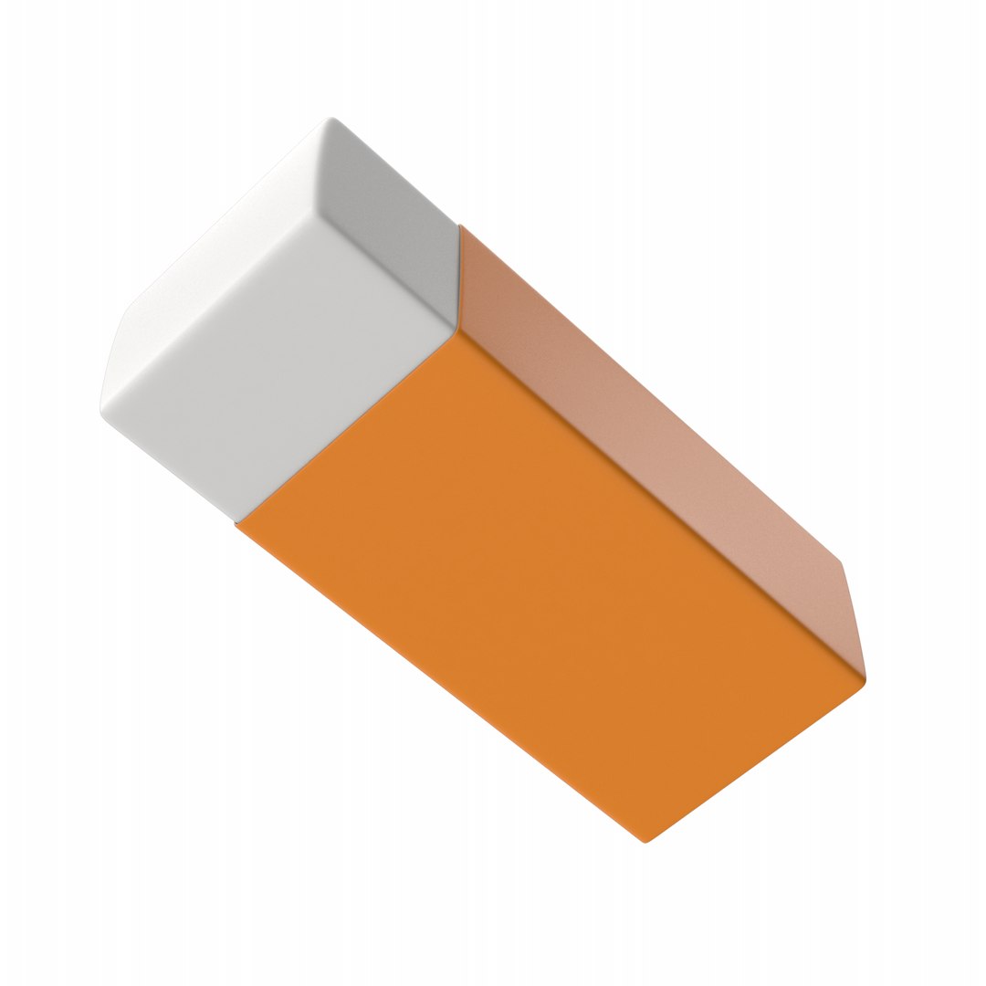 Eraser Orange 3D Model - TurboSquid 2179272