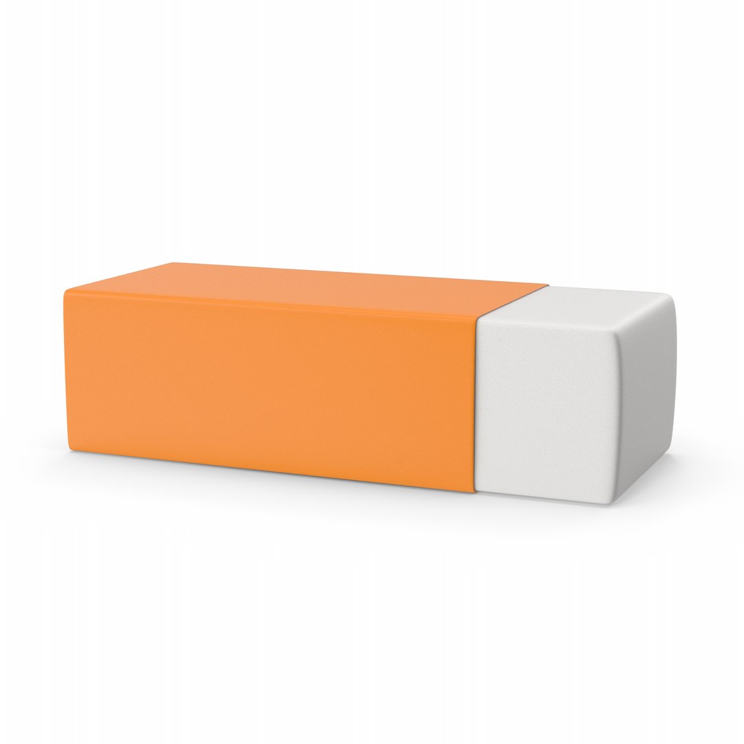 Eraser Orange 3D Model - TurboSquid 2179272