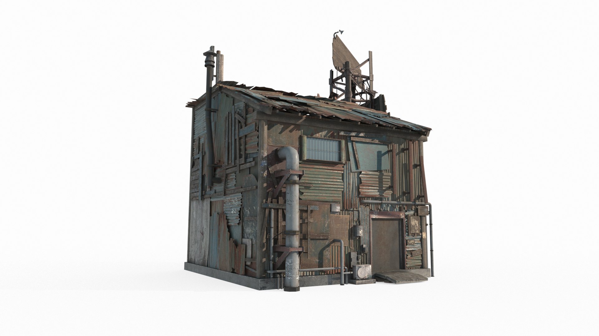 3D Apocalypse Style House Tavern - TurboSquid 2325036