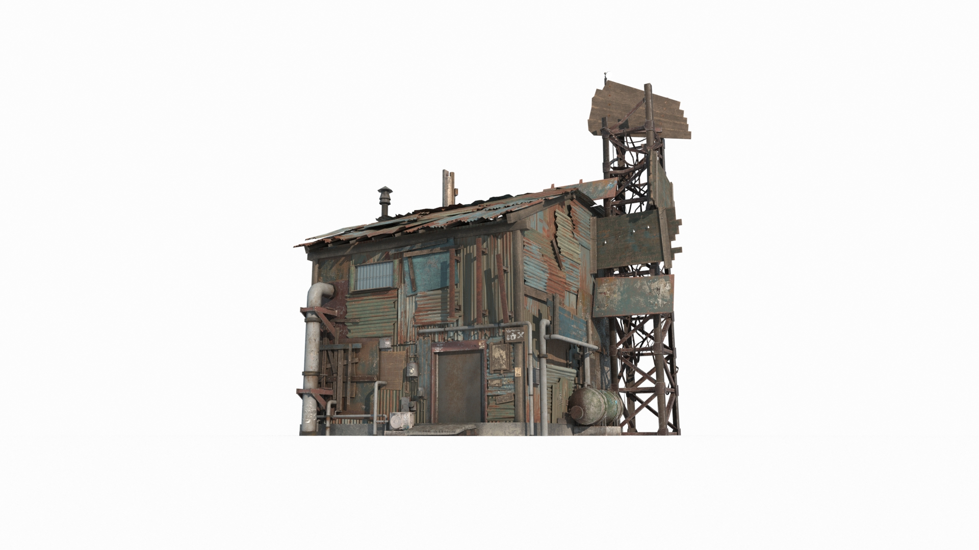 3D Apocalypse Style House Tavern - TurboSquid 2325036
