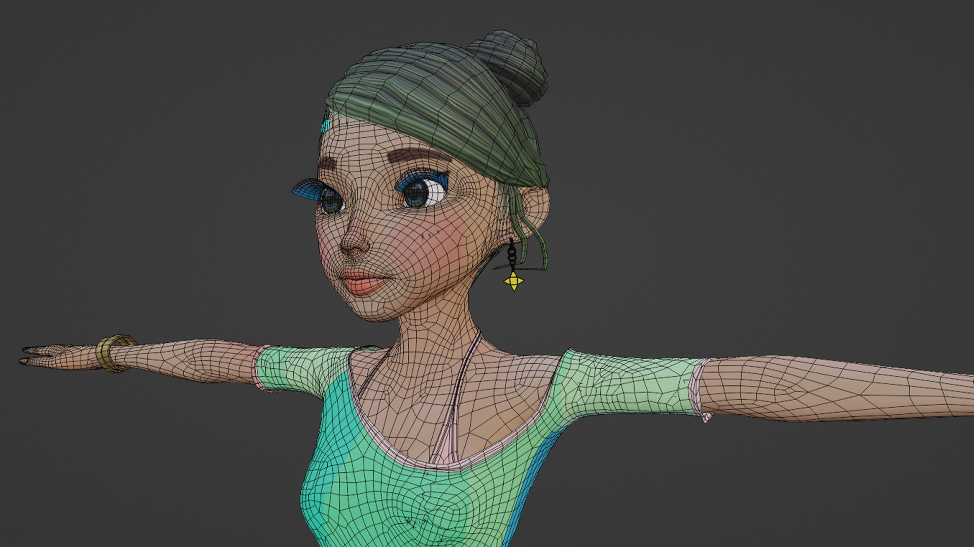 Cartoon 3D Rigged Cute Style Girl-Emey Character Model 3D - TurboSquid ...