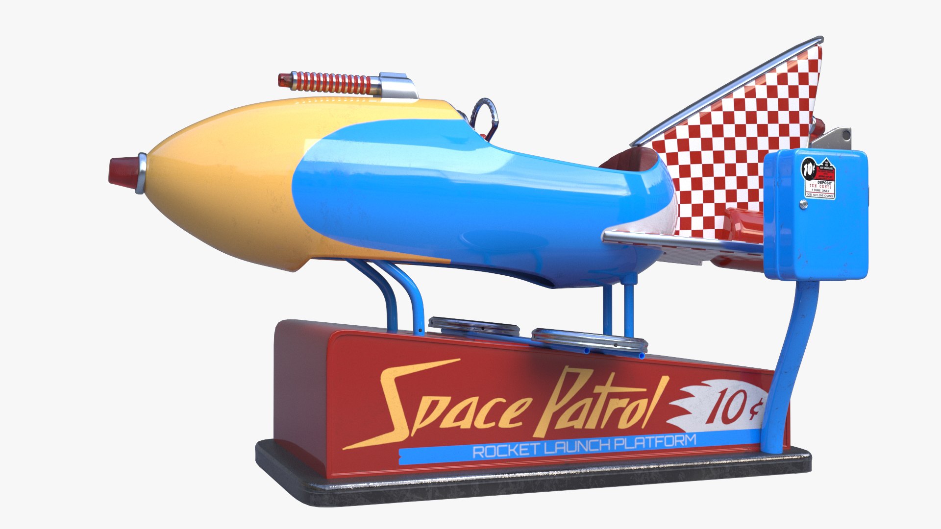 3D Model Vintage Coin Operated Ride - TurboSquid 1883047