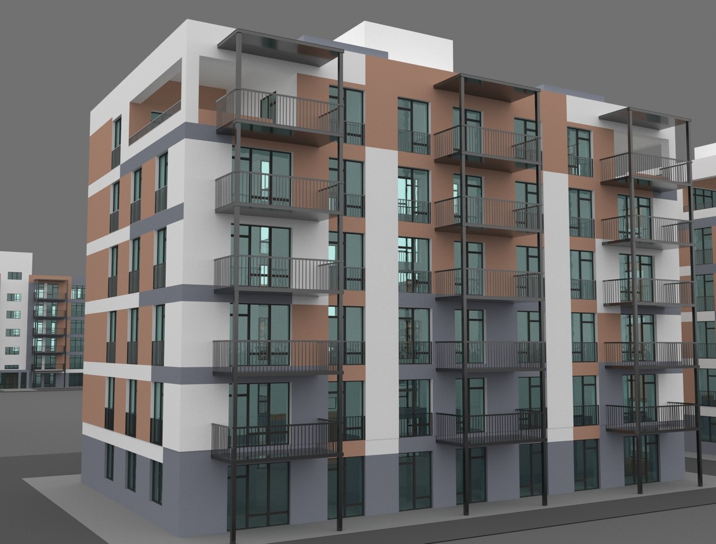 3D Residential Complex - TurboSquid 1561584