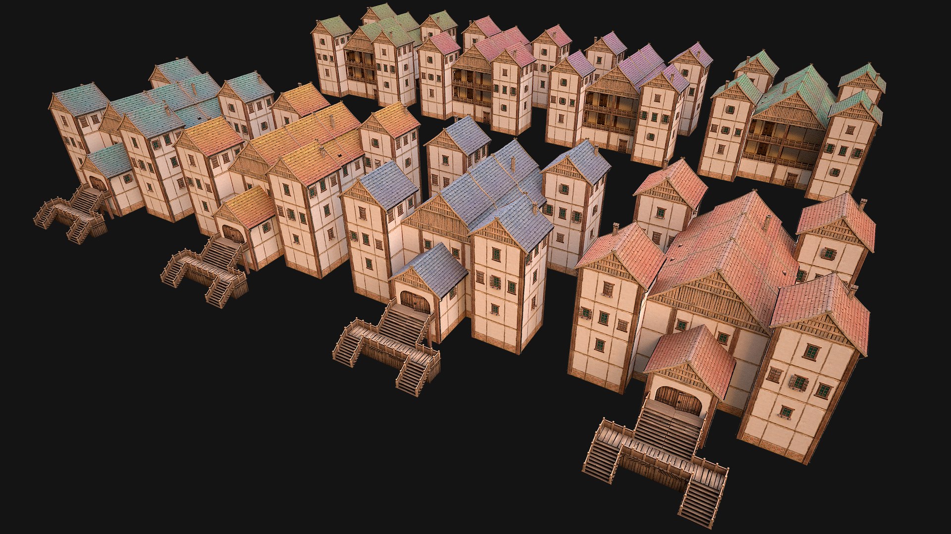 3D Medieval City Building Barracks Fortress Model - TurboSquid 2189248