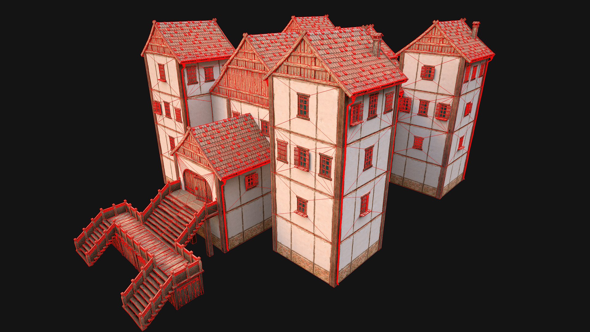 3D Medieval City Building Barracks Fortress Model - TurboSquid 2189248