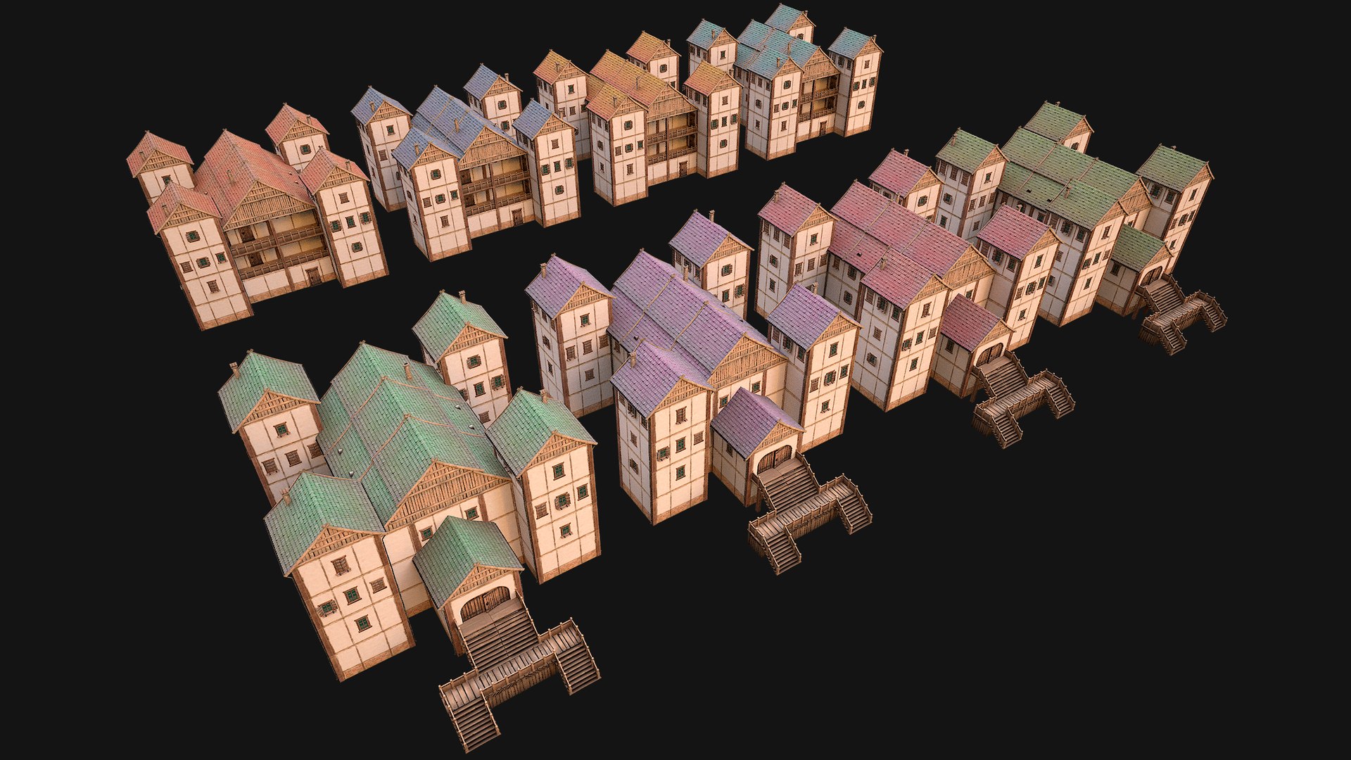 3D Medieval City Building Barracks Fortress Model - TurboSquid 2189248