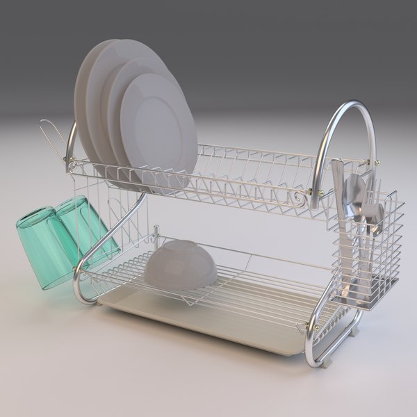 free dish rack 3d model