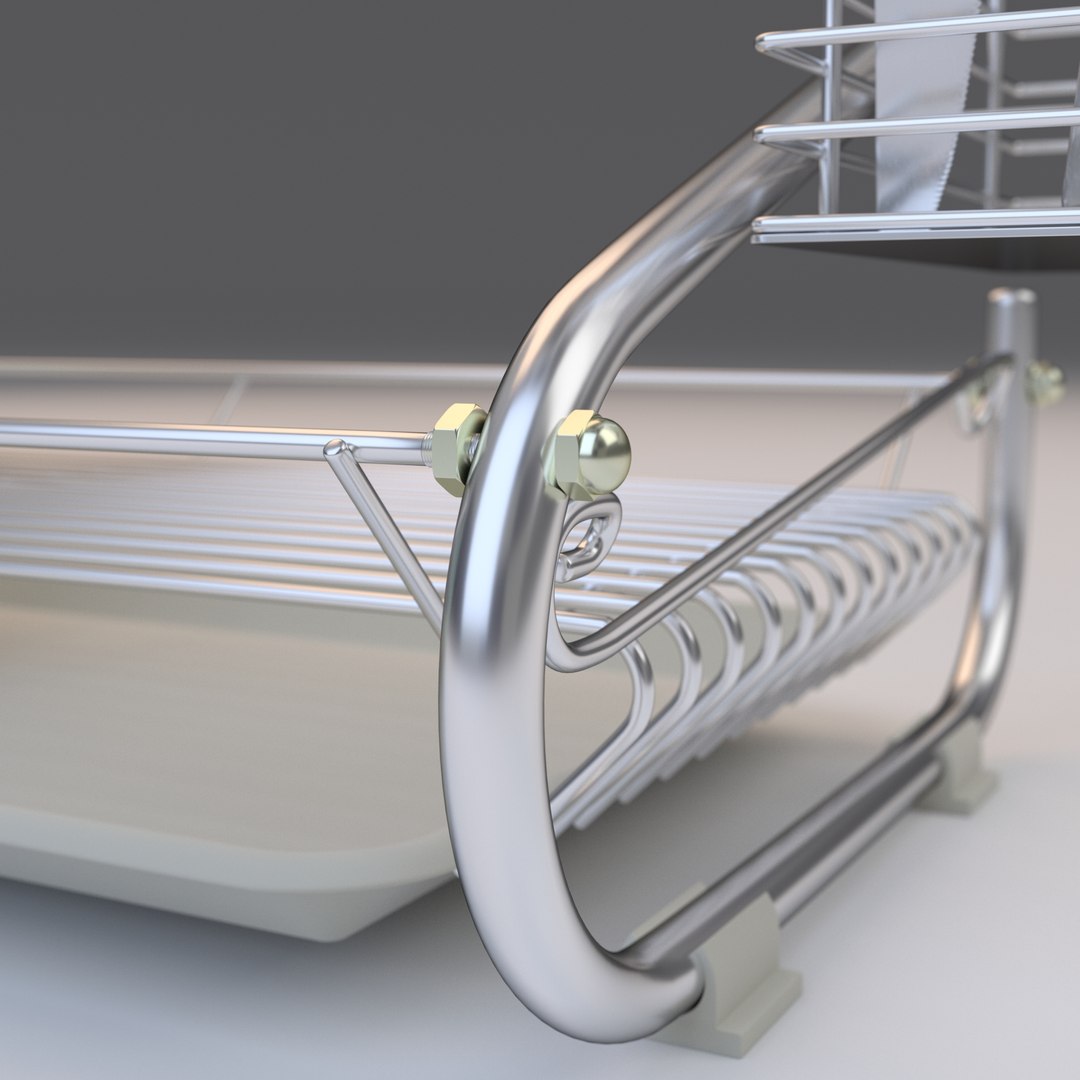 3D dish drainer plates cutlery - TurboSquid 1169542