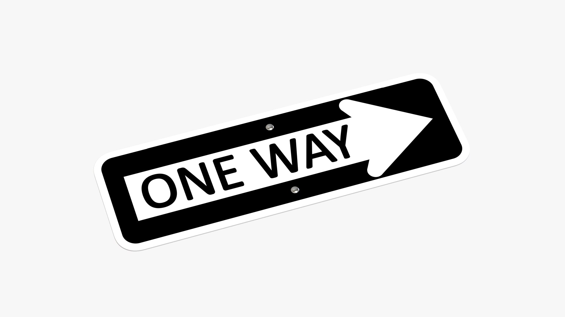 Urban Street Sign Way Model - TurboSquid 1528272