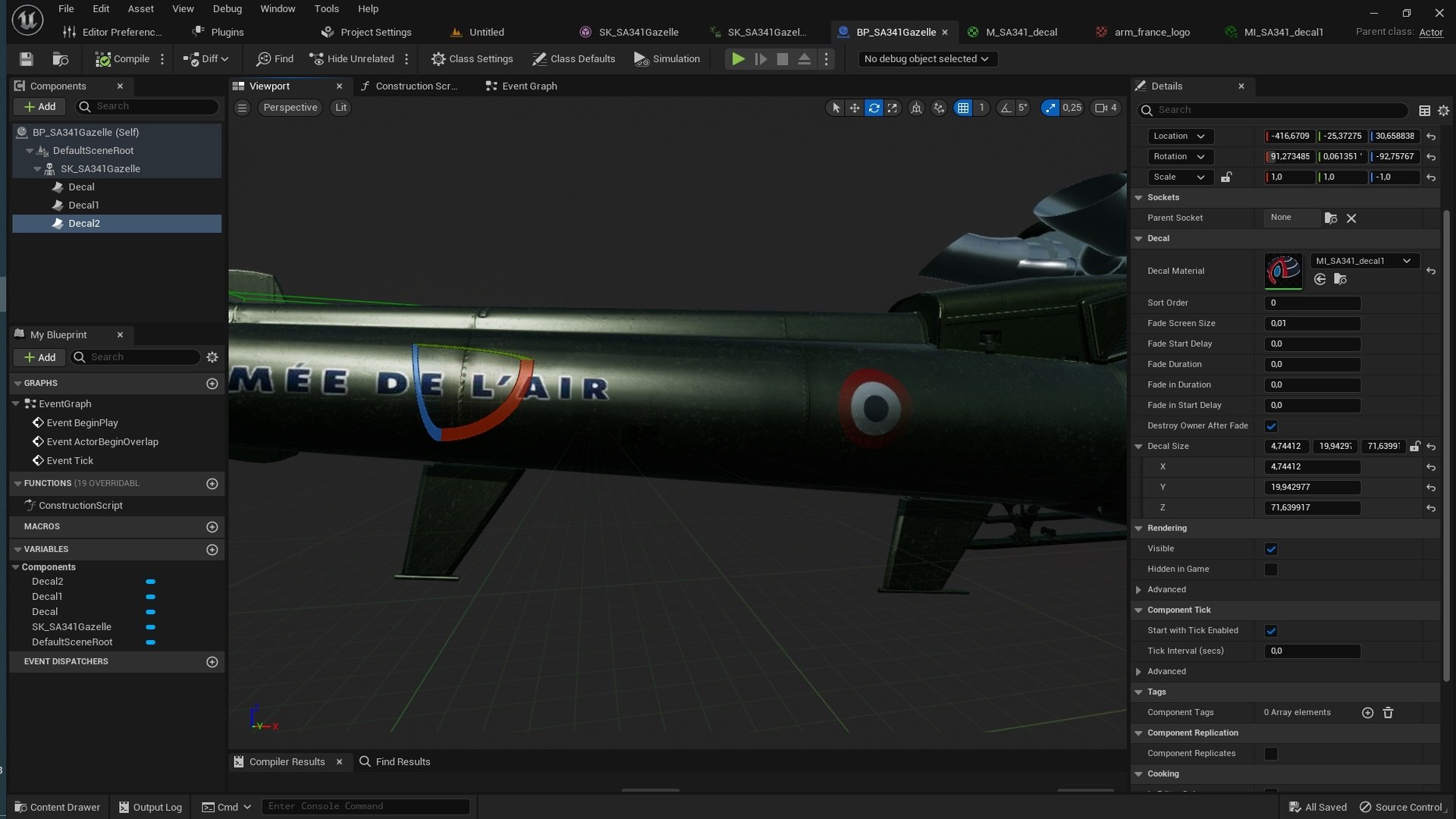3D Rigged SA 341 342 Gazelle Helicopter - TurboSquid 2415534