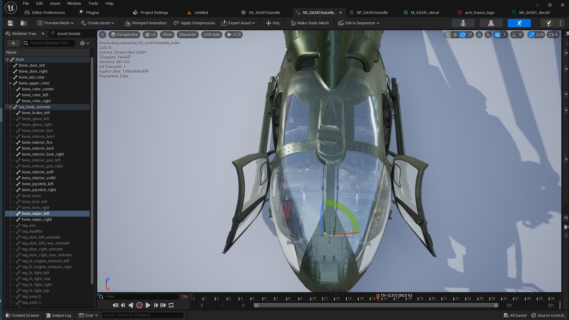 3D Rigged SA 341 342 Gazelle Helicopter - TurboSquid 2415534