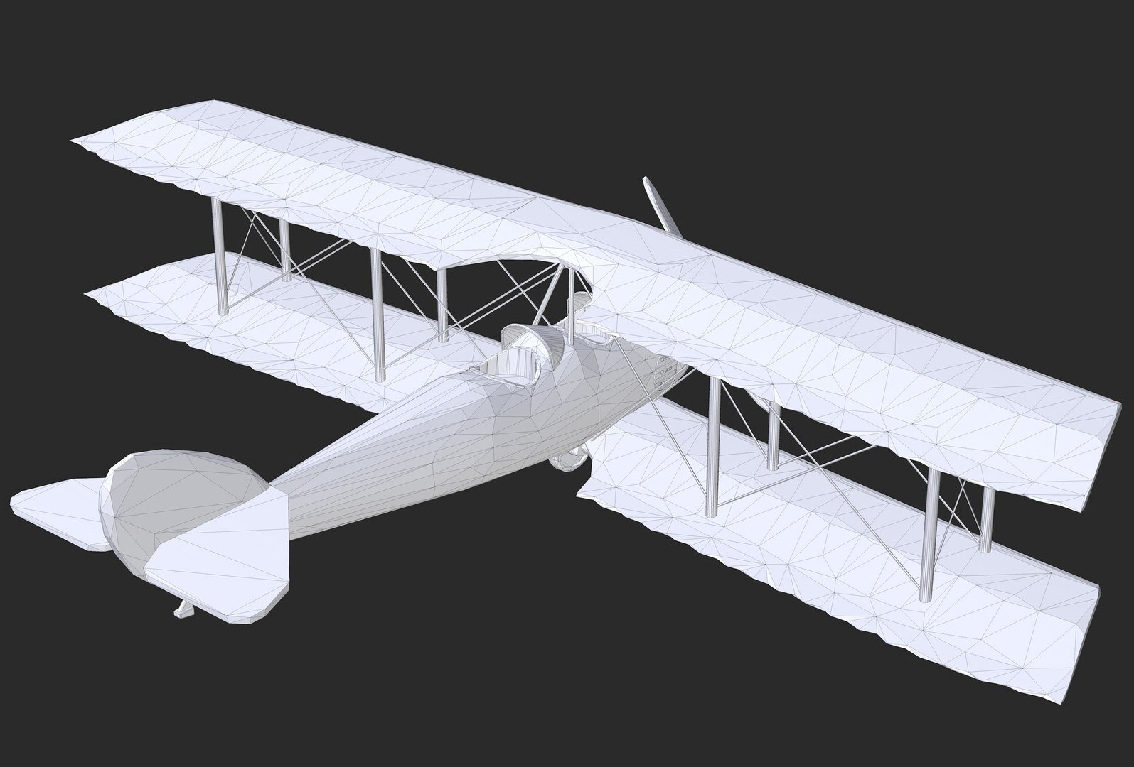 Biplane Plane 3d 3ds