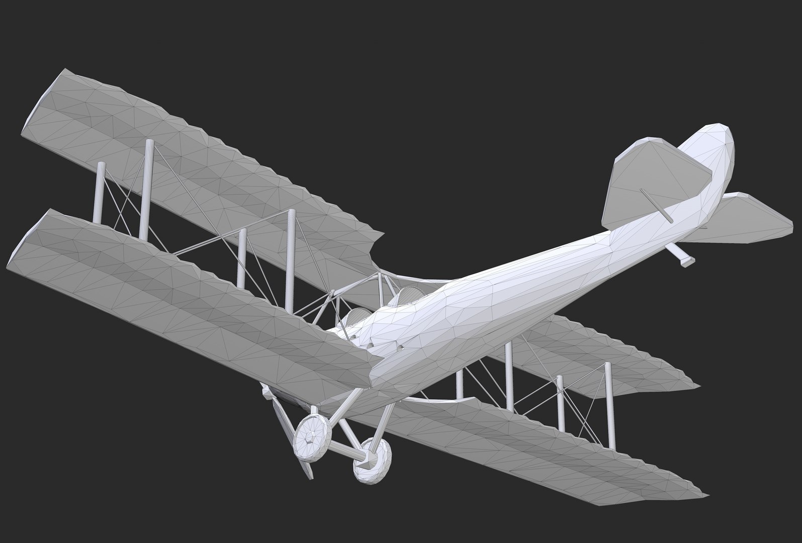 Biplane Plane 3d 3ds