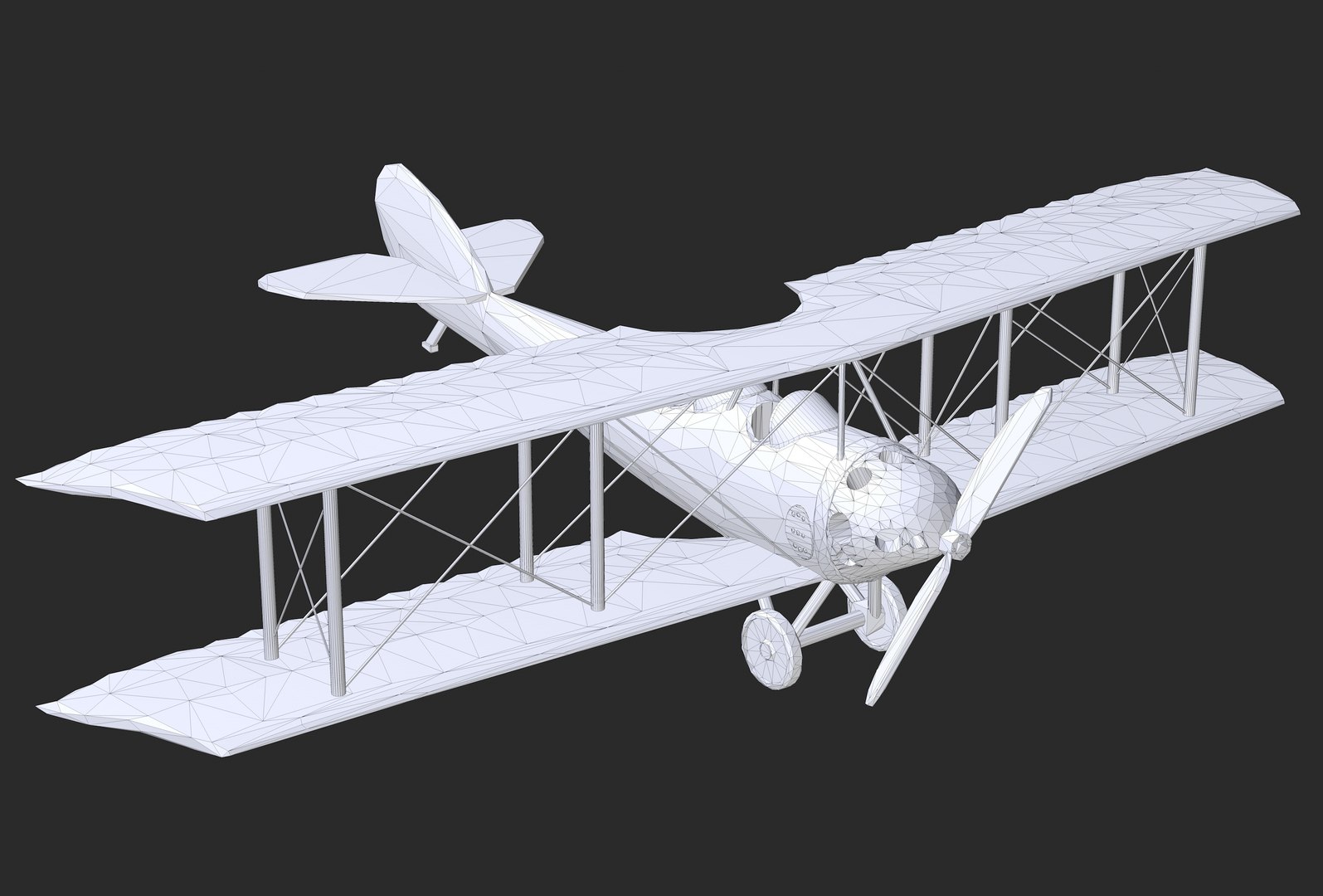 Biplane Plane 3d 3ds