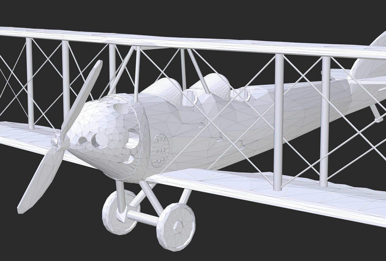 Biplane Plane 3d 3ds
