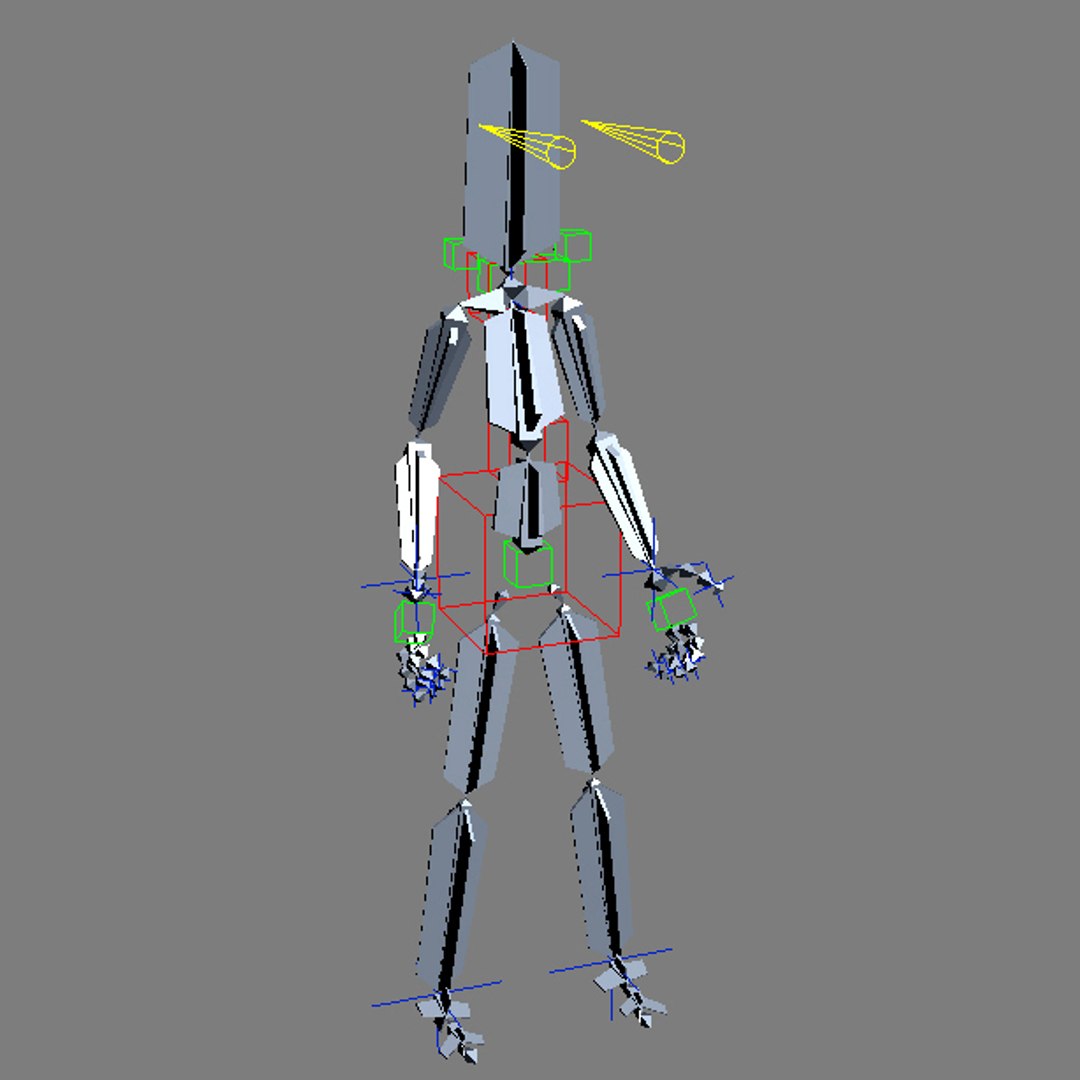 Rigged Animation Bones 3d Model