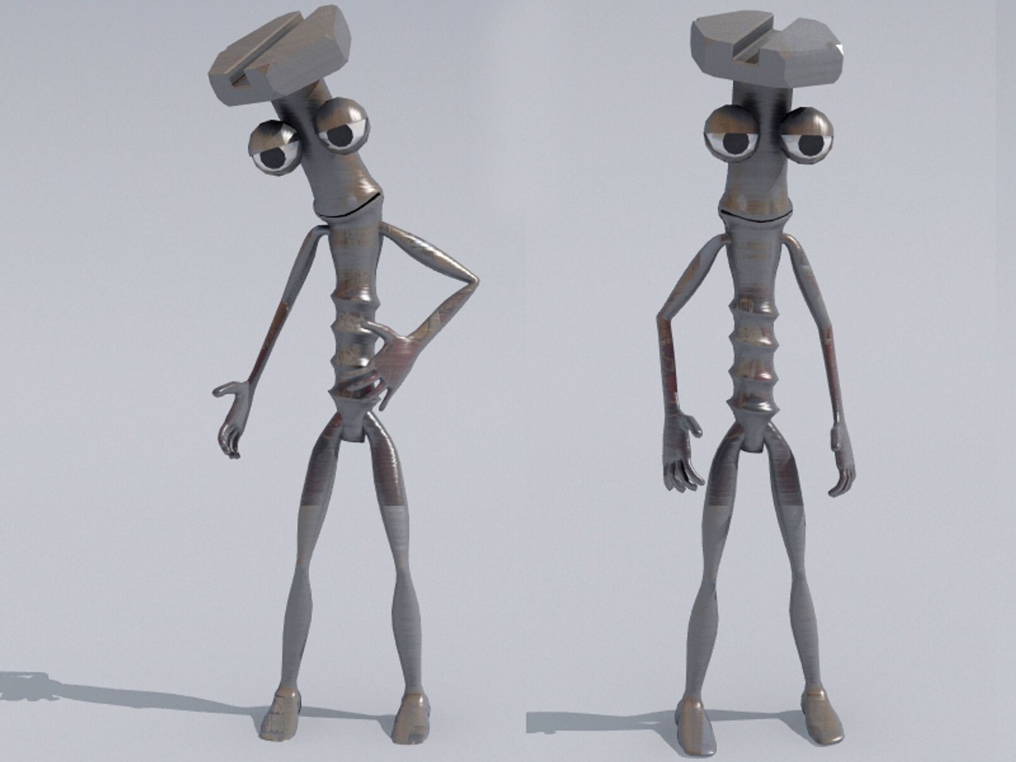 Rigged Animation Bones 3d Model