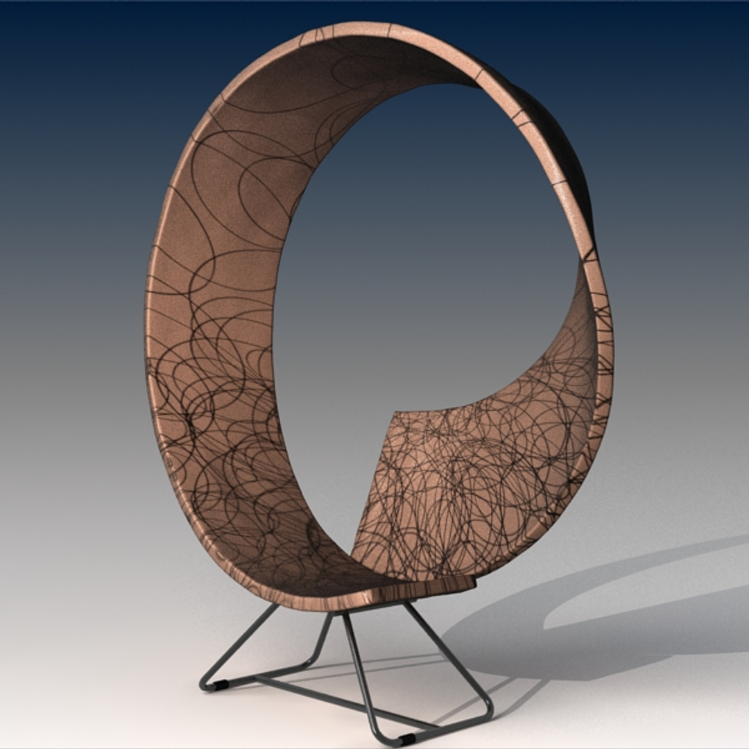 3dsmax modern twist chair