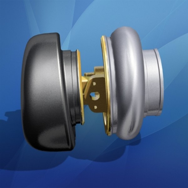 3ds turbocharger cross section engine