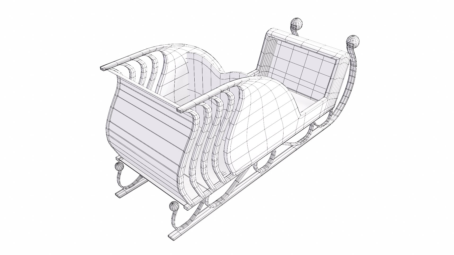 3D model Santa Claus Sleigh 3d model - TurboSquid 2147574