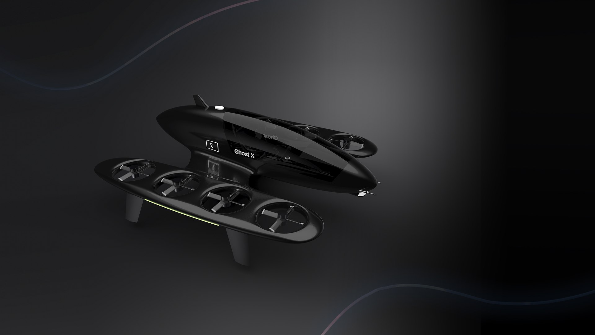 3D GHOST X V3 EVTOL Aircraft Model - TurboSquid 1873360