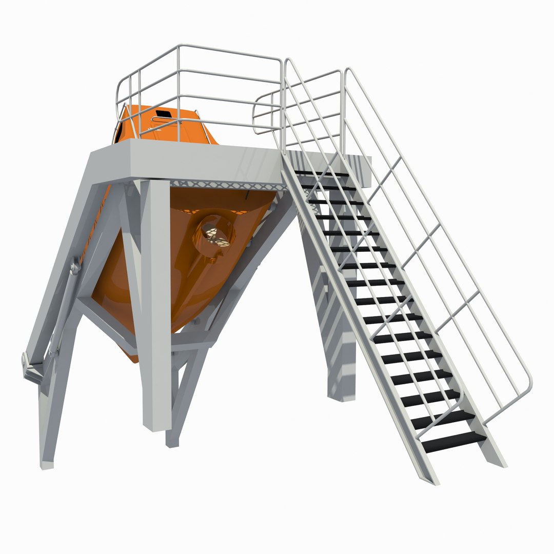 Free Fall Lifeboat 3D Model - TurboSquid 1983760