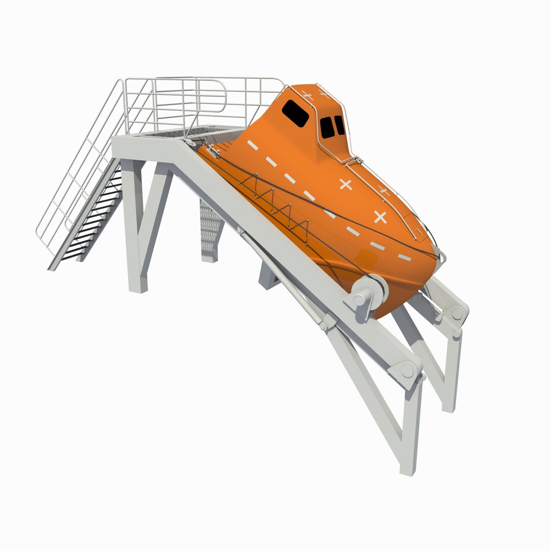 Free Fall Lifeboat 3D Model - TurboSquid 1983760