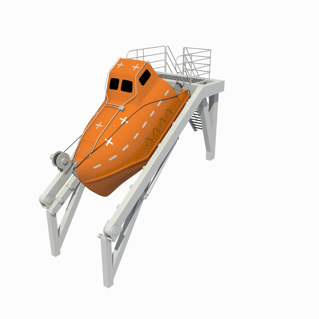 Free Fall Lifeboat 3D Model - TurboSquid 1983760