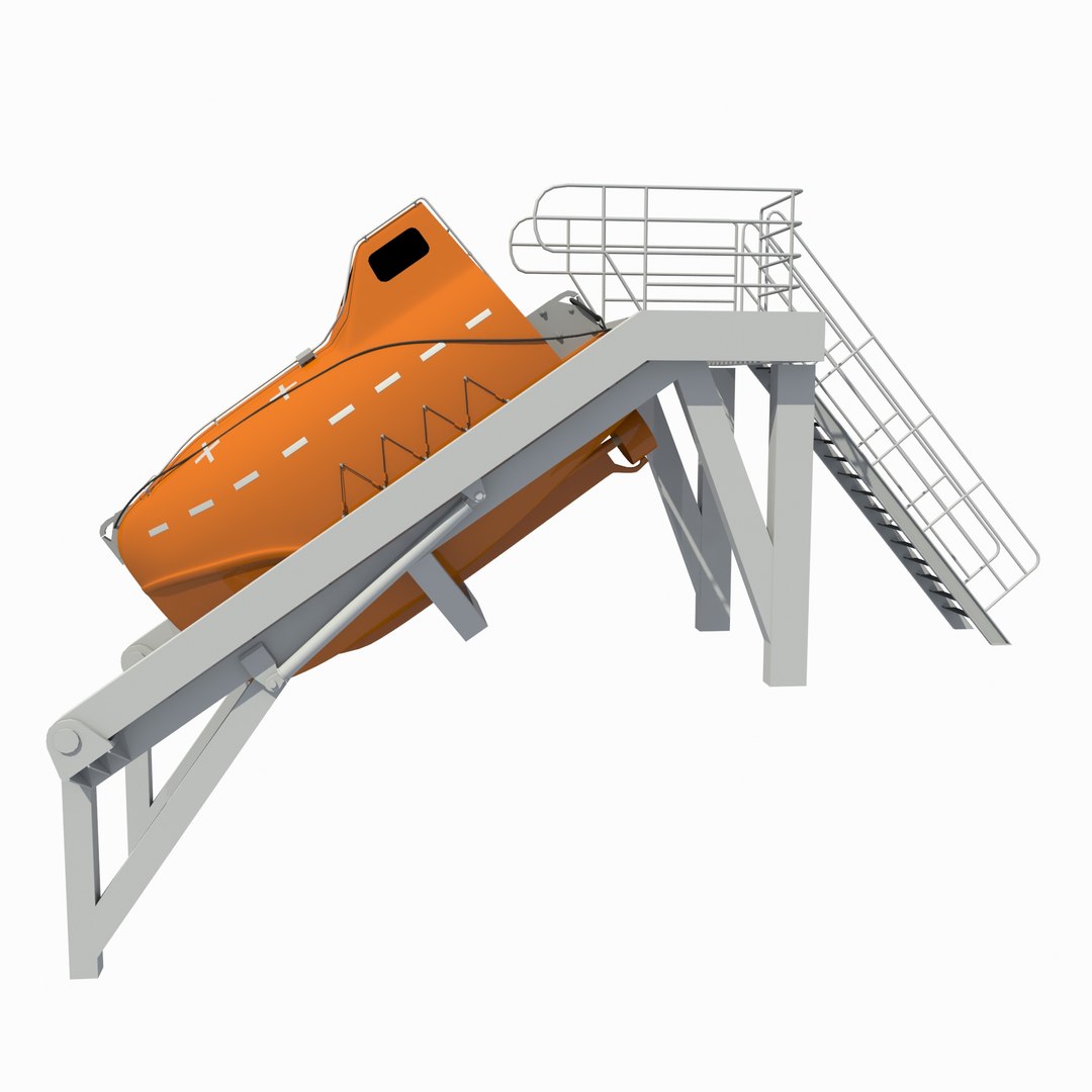 Free Fall Lifeboat 3D Model - TurboSquid 1983760