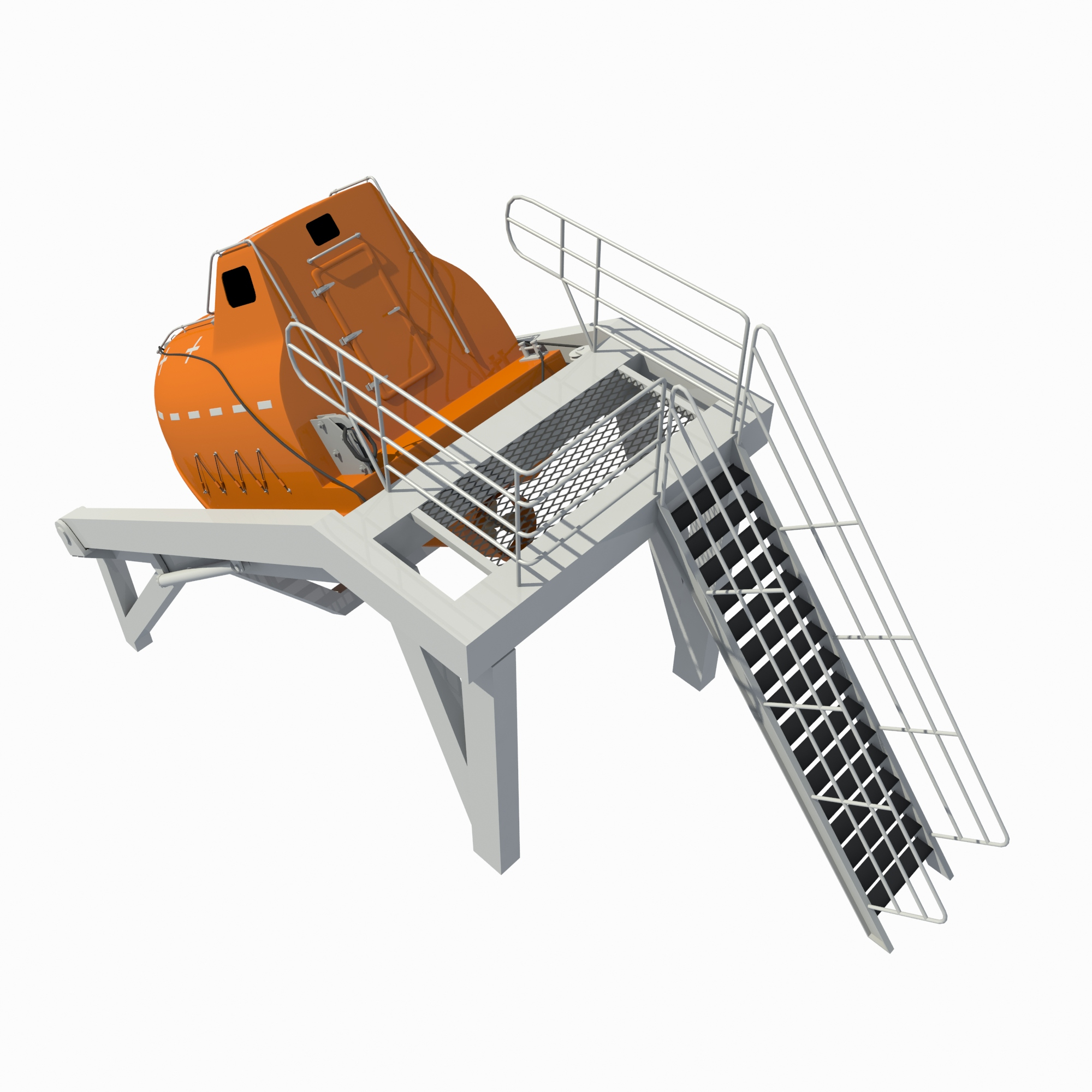 Free Fall Lifeboat 3D model - TurboSquid 1983760