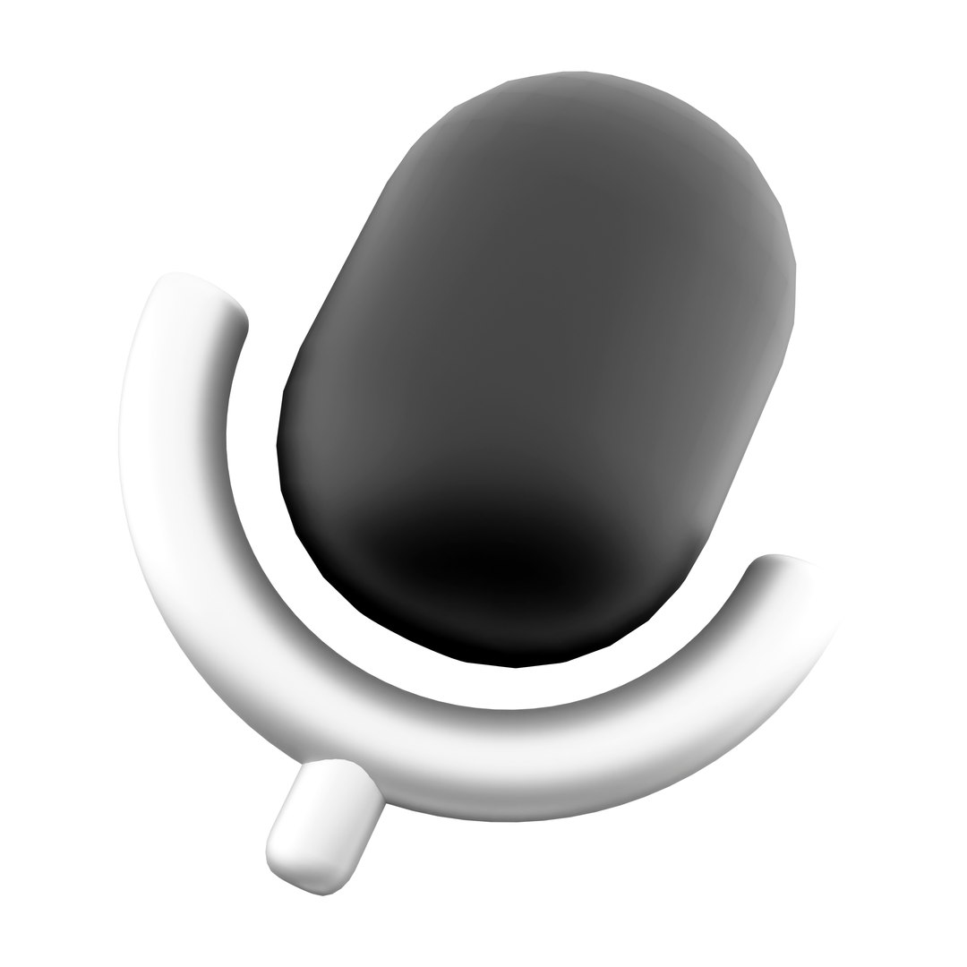 Microphone Icon 3D - TurboSquid 2074152