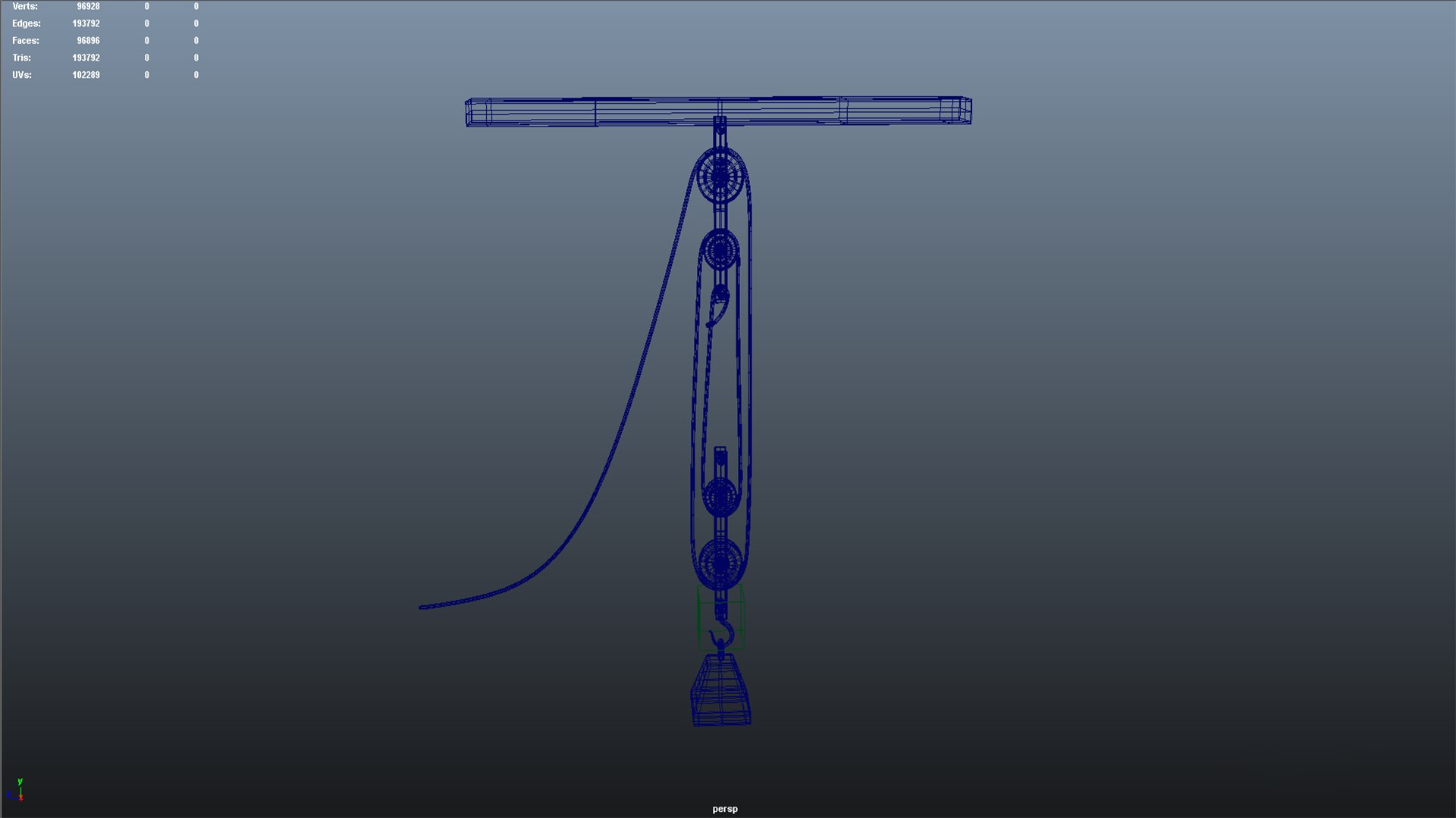 3D Model Block And Tackle System - TurboSquid 2185710