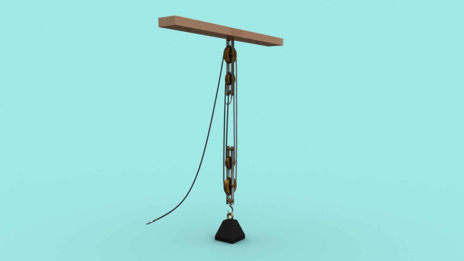 3D Model Block And Tackle System - TurboSquid 2185710