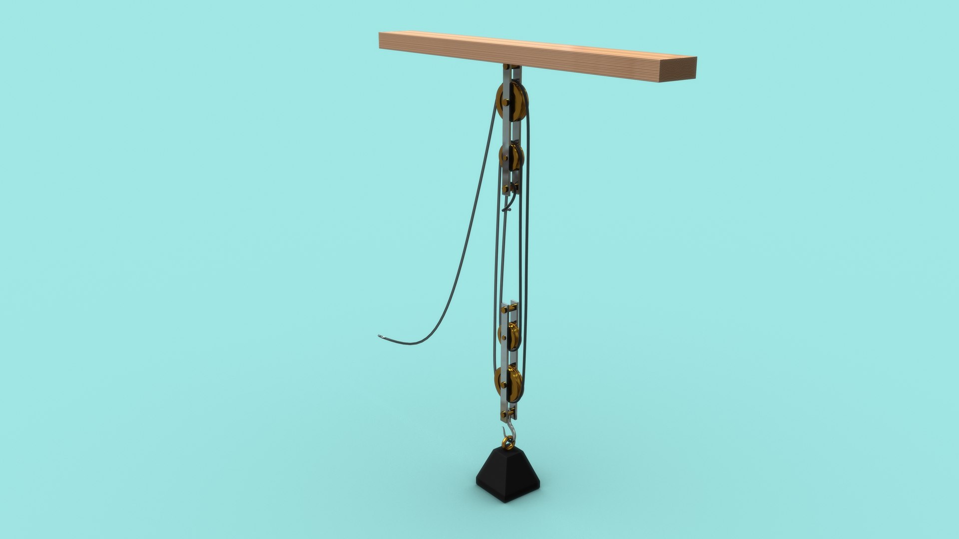 3D Model Block And Tackle System - TurboSquid 2185710