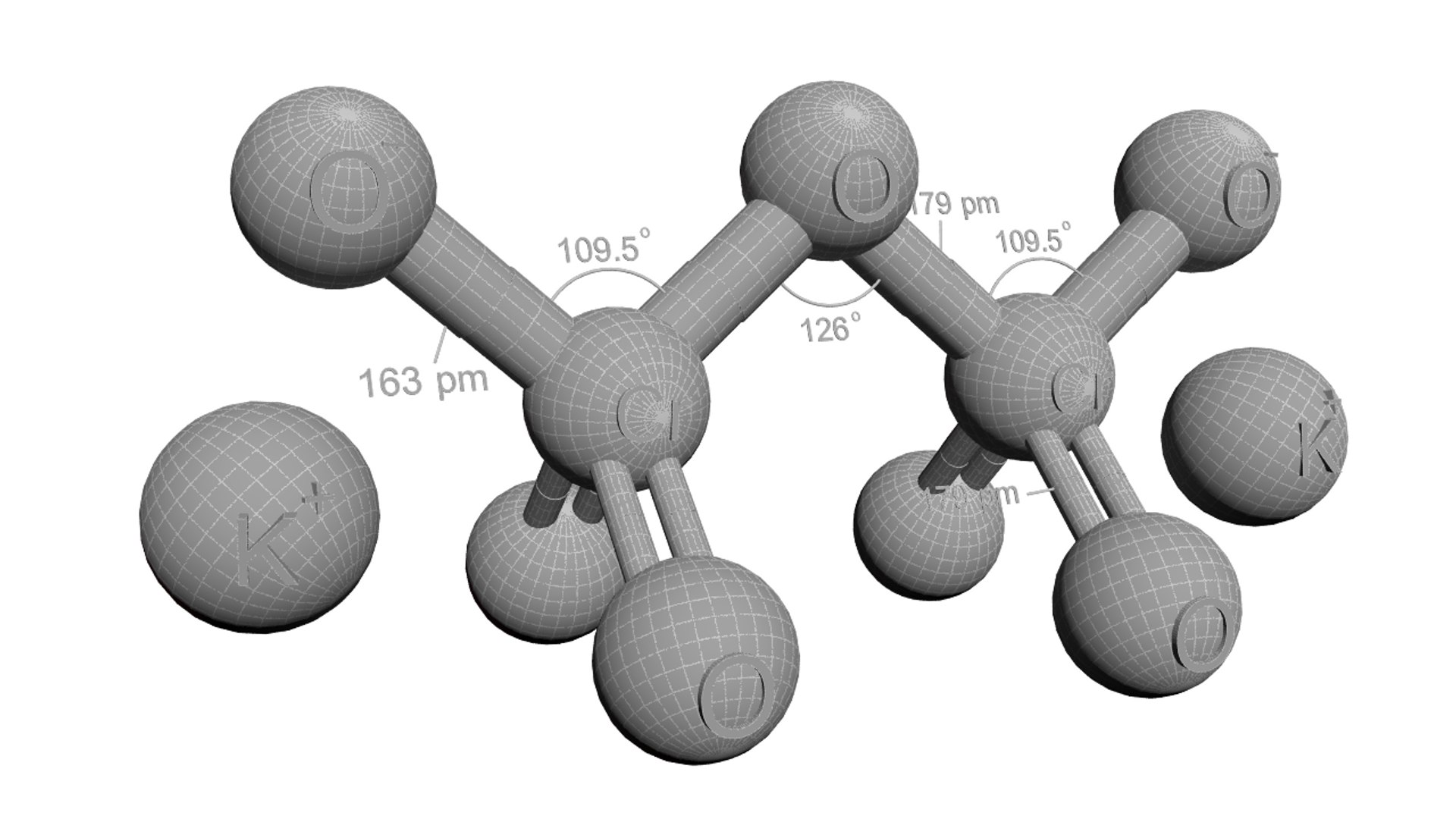Potassium Dichromate Molecule K2cr2o7 3D Model - TurboSquid 1426527